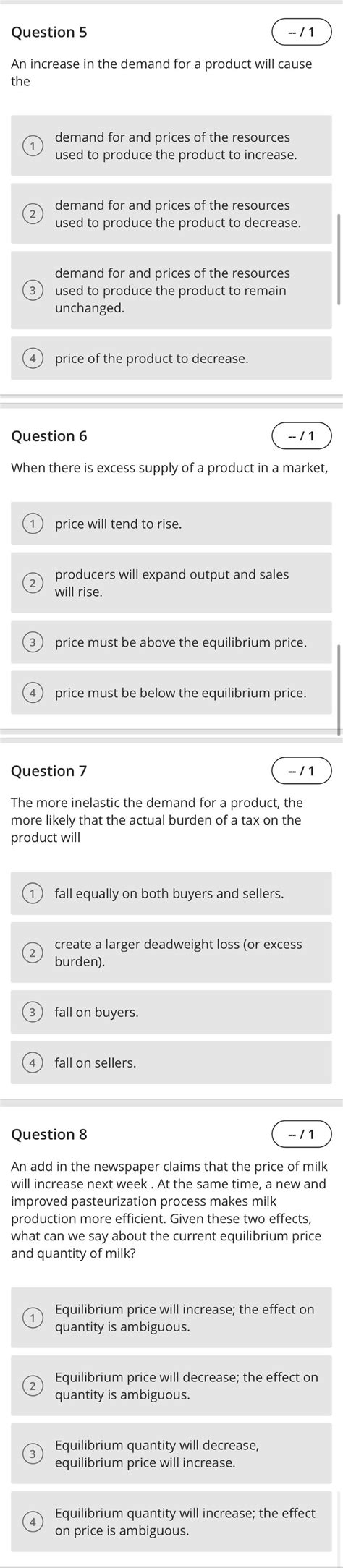 Solved Question 5 1 An Increase In The Demand For A