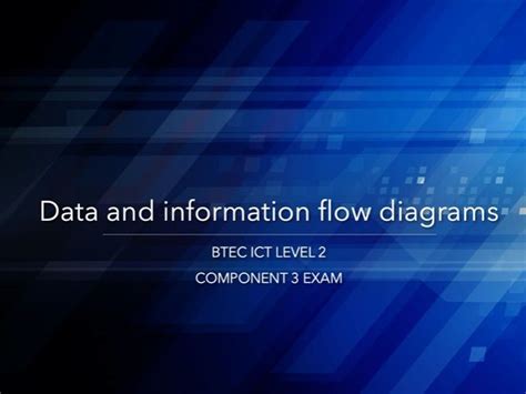 Btec Level 2 Component 3 Data And Information Flow Diagrams Teaching Resources