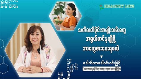 သက်လတ်ပိုင်းအရွယ်အမျိုးသမီးတွေ အရွယ်တင်နုပျိုဖို့ ဘာတွေစားပေးရမလဲ Youtube
