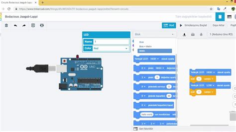 Arduino Ile Led Yakmatinkercad Ve Fritzing Simülasyon üzerinden Test