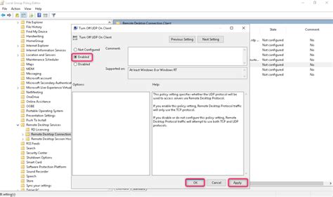 How To Disable Enable Udp Via Local Group Policy Editor Knowledge Base Hyonix