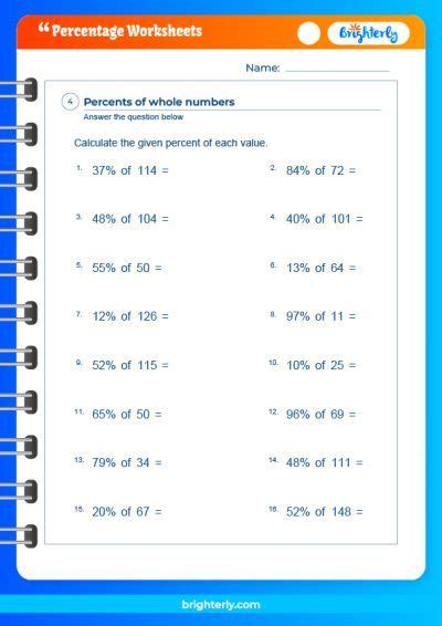 Free Printable Percentage Worksheets Pdfs Brighterly