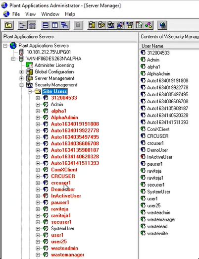 Add A New User To The Plant Applications Web Client Plant Applications 2023 Documentation