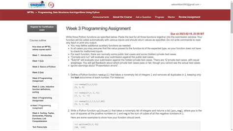 Programming Assignment 3 Programming Data Structures And Algorithms Using Python Nptel
