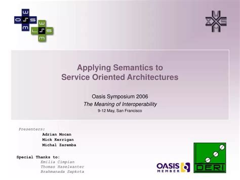 Ppt Applying Semantics To Service Oriented Architectures Powerpoint