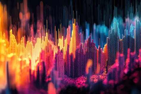 Abstract Digital Art Showcasing Vibrant Sound Waves And Audio Frequencies Symbolizing Growth Of