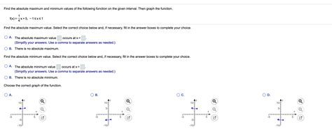 Answered Find The Absolute Maximum And Minimum Bartleby