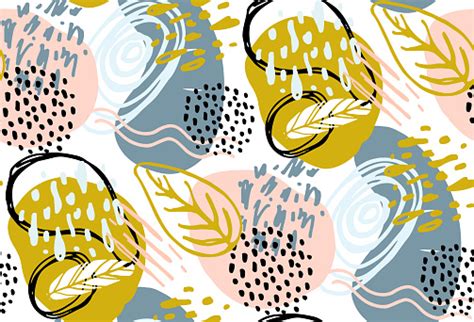 추상적인 트렌디 한 손으로 그린 낙서 패턴 배경 브러시 스플래시 배너 웹 소셜 미디어 인스 타 그램에 대한 배경 템플릿 디자인 0명에 대한 스톡 벡터 아트 및 기타 이미지