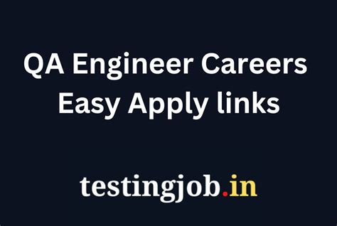 Qa Engineer Software Testing Careers Direct Apply Links 6th July