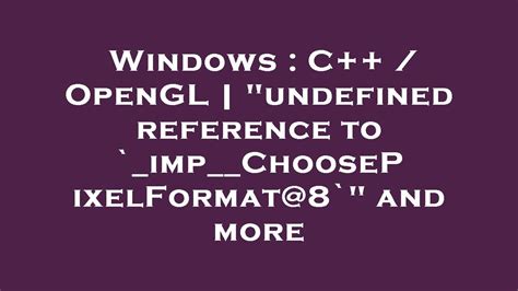 windows c opengl undefined reference to ` imp