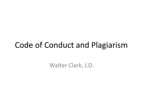 PPT Code Of Conduct And Plagiarism PowerPoint Presentation Free Download ID 1108350