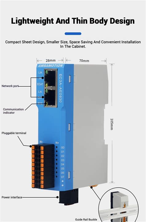 Ec3a Ethercat Bus Io Module Amsamotion