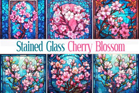 Stained Glass Cherry Blossom Graphic By Pro Designer Team · Creative