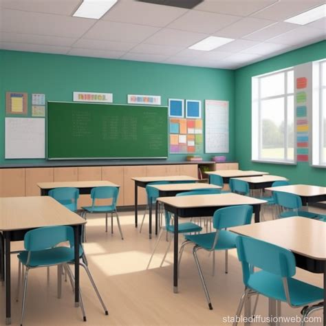 Contemporary Classroom Design With Elegant Colors Stable Diffusion Online