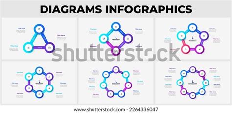 Set Vector Cycle Infographics Circle Arrows Stock Vector Royalty Free Shutterstock