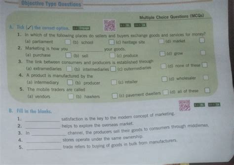 Objective Type Questionsmultiple Choice Questions Mcqsa Tick The