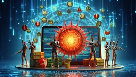 Digital Defense Against Malware And Cyber Threats Stock Illustration Illustration Of Software
