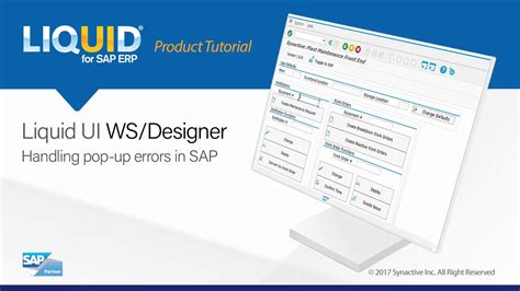 Handling Pop Up Errors In Sap Youtube