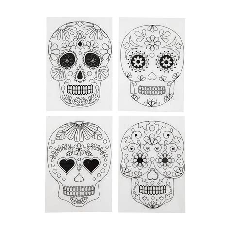 Shrink Plastic Sheets With Motifs Skulls Sheet 10 5x14 5 Cm