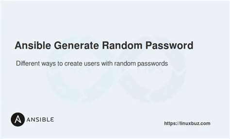 3 Ways To Create Users With Random Passwords In Ansible