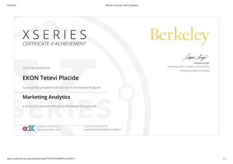 Xseries Certificate Edx Credentials Ppt