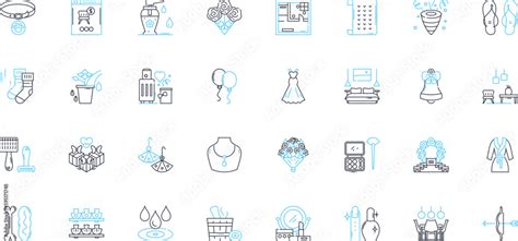 Affix Linear Icons Set Prefix Suffix Root Derivative Inflection Morpheme Tack On Line