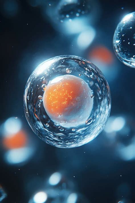 Fertilized Oocyte Under Microscope Revealing Intricate Details Of