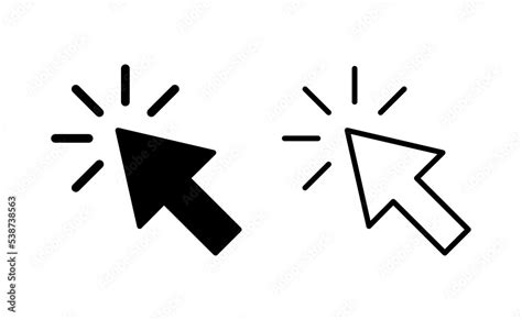 Click Icon Vector For Web And Mobile App Pointer Arrow Sign And Symbol