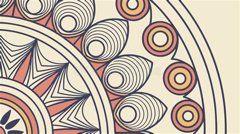 Abstract Geometric Pattern With Radial Elements Design Vector Design Generative Ai Stock