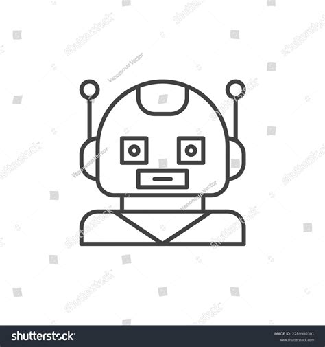 Funny Chatbot Robot Vector Concept Linear Stock Vector Royalty Free 2289980301 Shutterstock