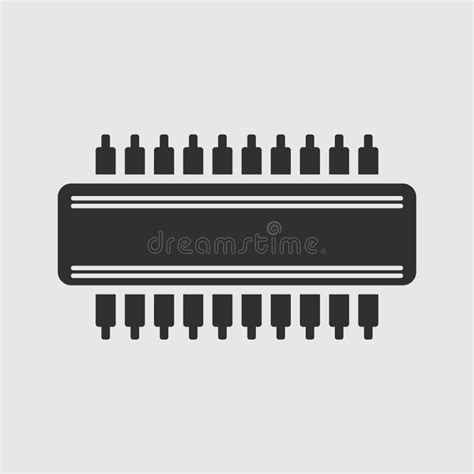 Microchip Icon Microprocessor Semiconductor Stock Illustration Illustration Of Isolated