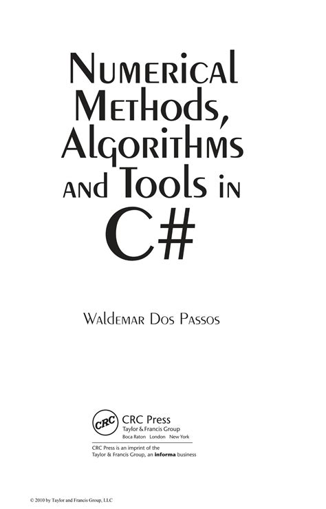 Solution Numerical Methods Algorithms And Tools In C Studypool