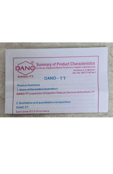 Tetanus Toxoid Multi Dose 50x5ml At ₹ 11 Piece In Mumbai Id 2850839056173