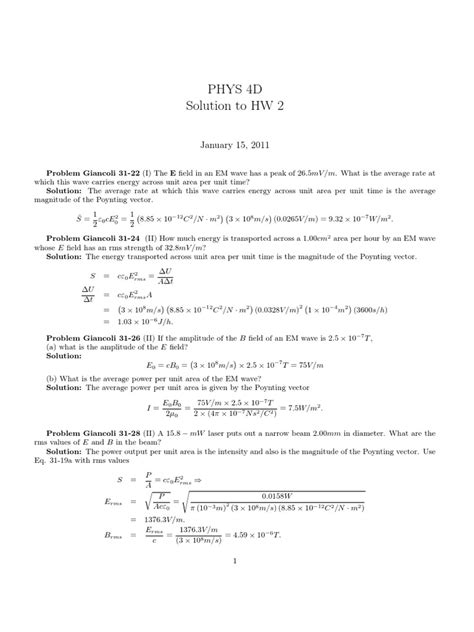 Poynting Vector E And B Pdf Capacitor Electric Field