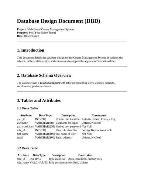 Database Design For Course Management Pdf Data Management Software