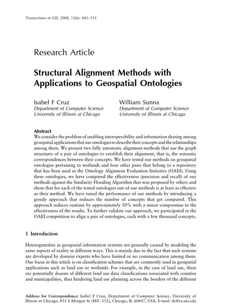 Pdf Structural Alignment Methods With Applications To Geospatial Ontologies Dokumen Tips