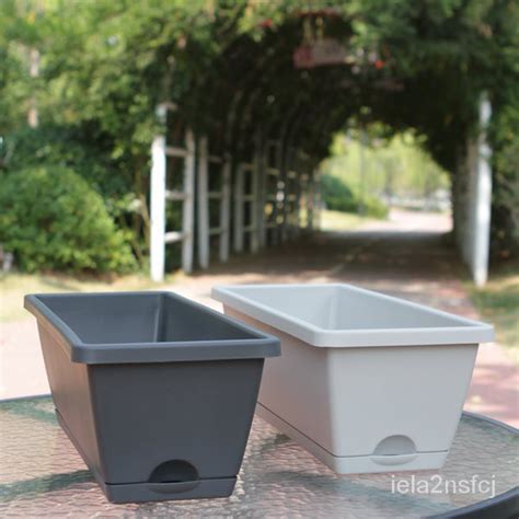 กระถางทรงสี่เหลี่ยม โรงแรมlunชนิดหม้อยาวกระถางดอกไม้ครอบครัวระเบียง种植箱