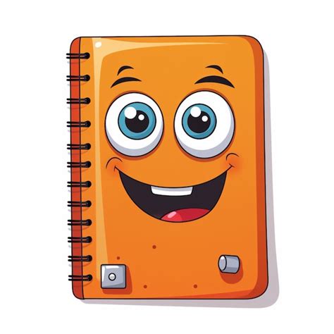 Premium Ai Image Notebook 2d Cartoon Vector Illustration On White