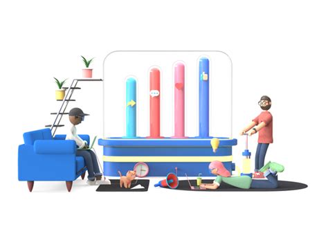 31 488 Digital Marketing 3d Illustrations Free In Png Blend Fbx