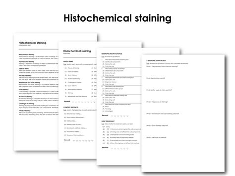 Histochemical Staining Made By Teachers