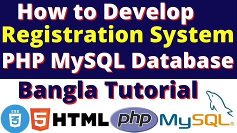 how to create user registration form in php mysql database in bangla