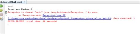 UnCaught Exception PROGRAMMING