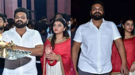 Manchu Manoj And Fiancee Bhuma Mounika Reddys Ganesh Pandal Visit Sparks Marriage Rumours