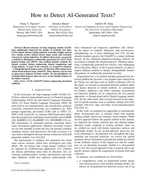 Pdf How To Detect Ai Generated Texts