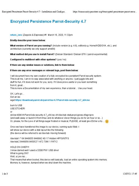Encrypted Parrot Security Os Usb Pdf