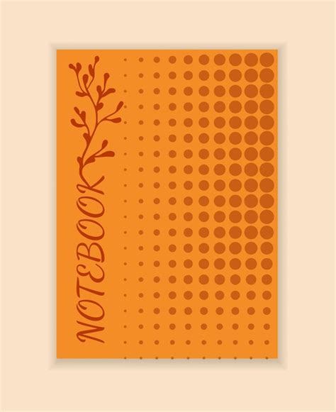 Premium Vector Vector Autumn Cover Notebook Background With Twigs Branches Brown And Orange