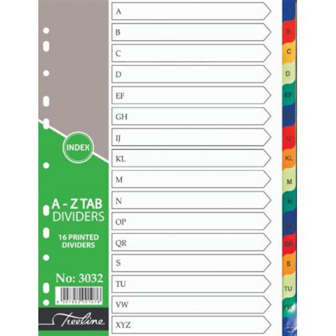 PVC Dividers PVC File Index Dividers Buy Stationery