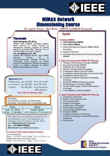 Wimax Network Dimensioning Course Pdf Computer Networking Computing