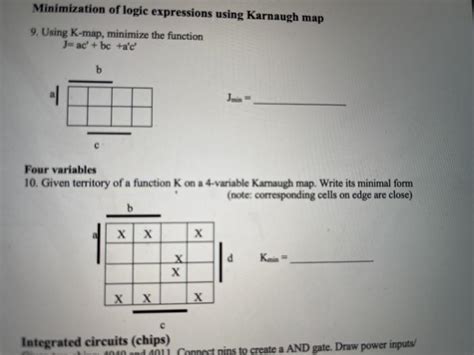 Solved Minimization Of Logic Expressions Using Karnaugh Map