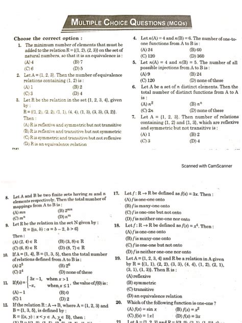 12 Relation Amd Functions Pdf
